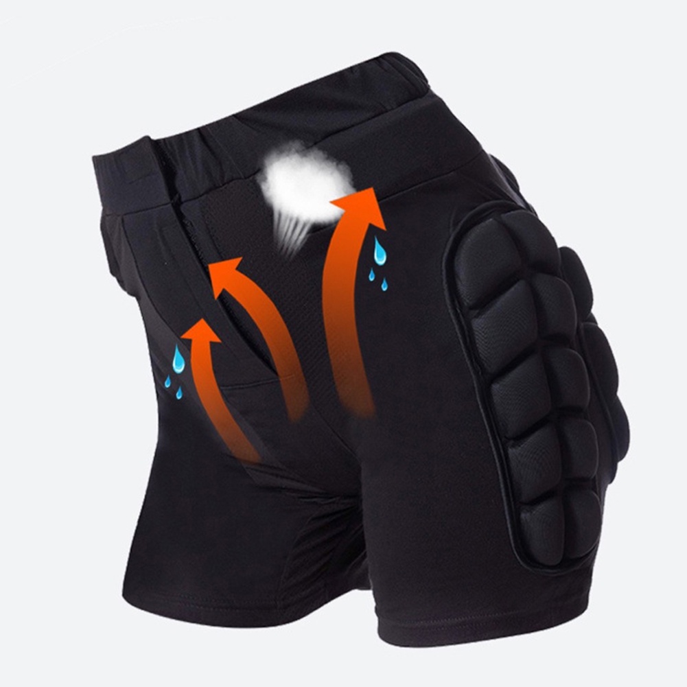 3D Protective Padded Sports Short Winter Skating Skiing Snowboard Hip ...