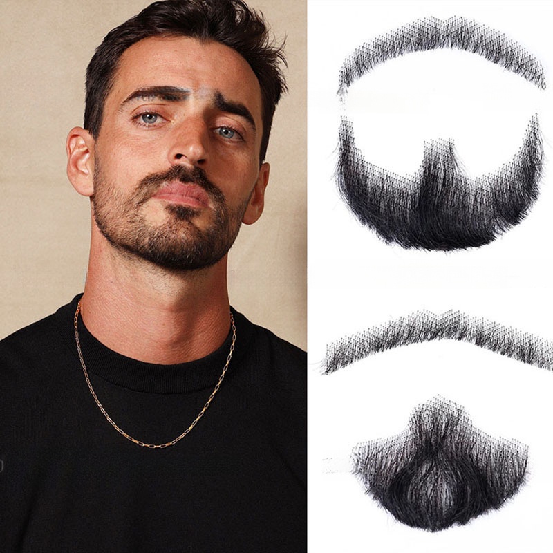 White Beard Male Wig Wig Male Fake Simulation Beard Artificial Lifelike ...