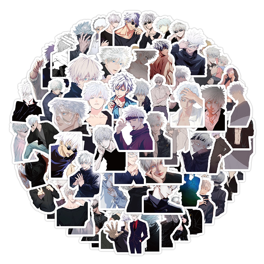 100PCS Anime Jujutsu Kaisen Satoru Gojo Graffiti Stickers For Luggage ...