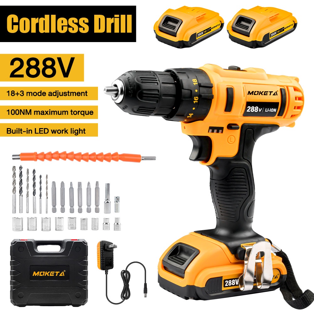 Cordless Impact Drill Cordless Drill Electtic Drill Double speed ...