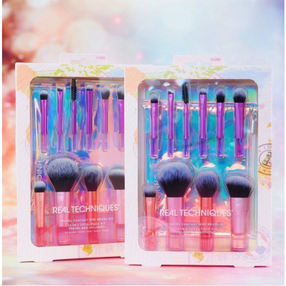 Real Techniques Travel Fantasy Mini Makeup Brushes Kit 10 in 1 Brush Set | Shopee Philippines