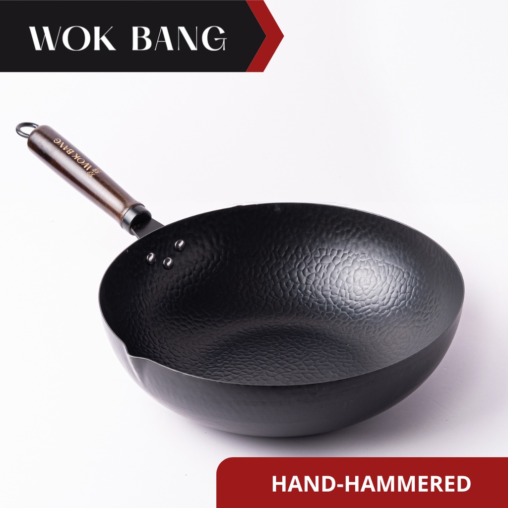 Wok Bang Hand Hammered Carbon Steel Wok Pan | Shopee Philippines