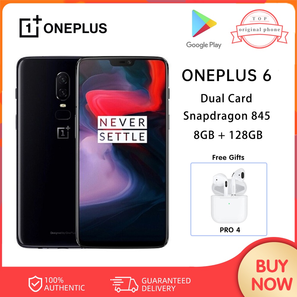 Oneplus 6 Android Smartphone 6.28" 8GB RAM 128GB ROM Dual SIM Card ...