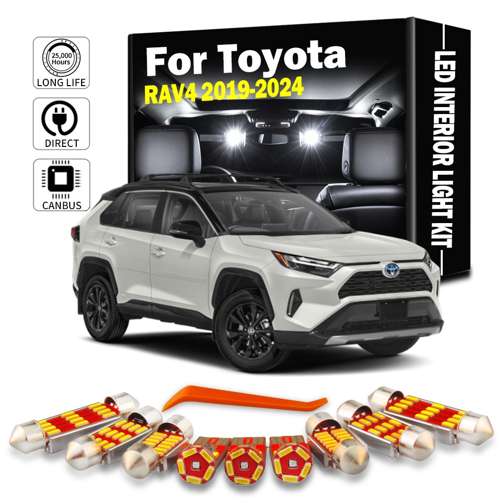 10Pcs Car LED Interior Bulb Kit For Toyota RAV4 MK5 5 V 2019 2020 2021 ...