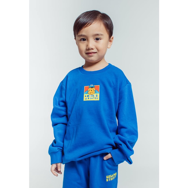 Mossimo Kids True Blue Sesame Street Pullover and Short Set | Shopee ...
