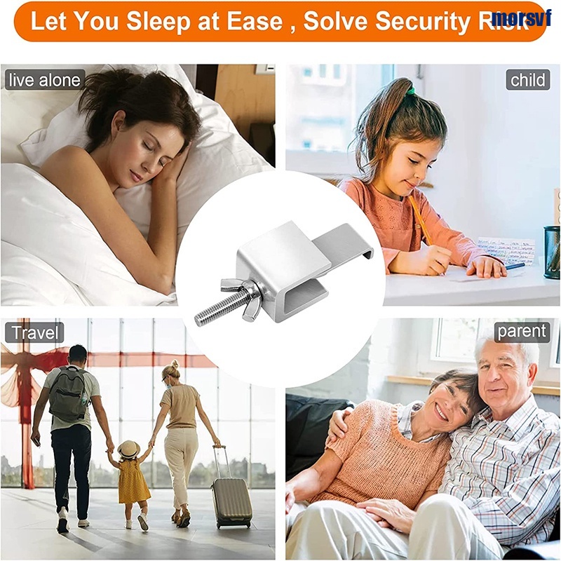 Portable Hotel Door Lock Anti Theft Door Stopper Safety Device Bolt ...
