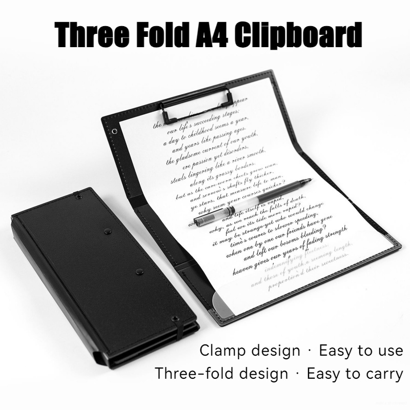 Rubya Portable 3 Folded A4 Clipboard | Foldable A4 Folder With Plastic ...