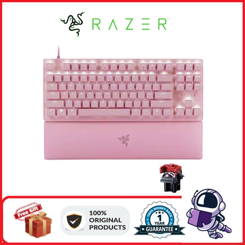 Razer HUNTSMAN V2 TENKEYLESS Game Mechanical Keyboard Pink Crystal ...