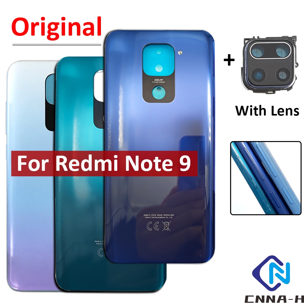 6.3" Original For Xiaomi Redmi Note 9 Battery Cover Back Glass Rear ...