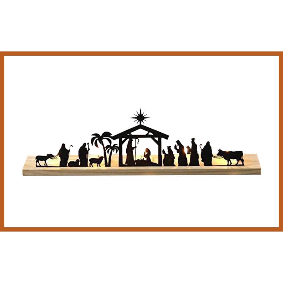 Christmas Manger Display Jesus Birth Nativity Scene Religious Christmas ...