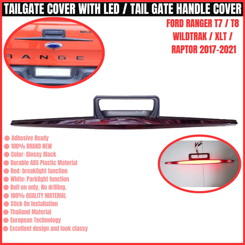 FORD RANGER T6 / T7 / T8 WILDTRAK / XLT / RAPTOR 2016 - 2021 TAILGATE ...
