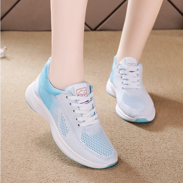 JYC.Women's Flying Woven Sneakers Soft Sole Breathable Casual Fashion ...