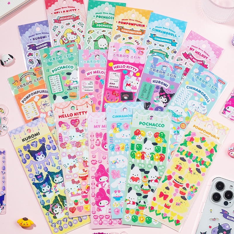Sanrio Laser Cartoon Waterproof Sticker Diy Cute Animal Notebook ...