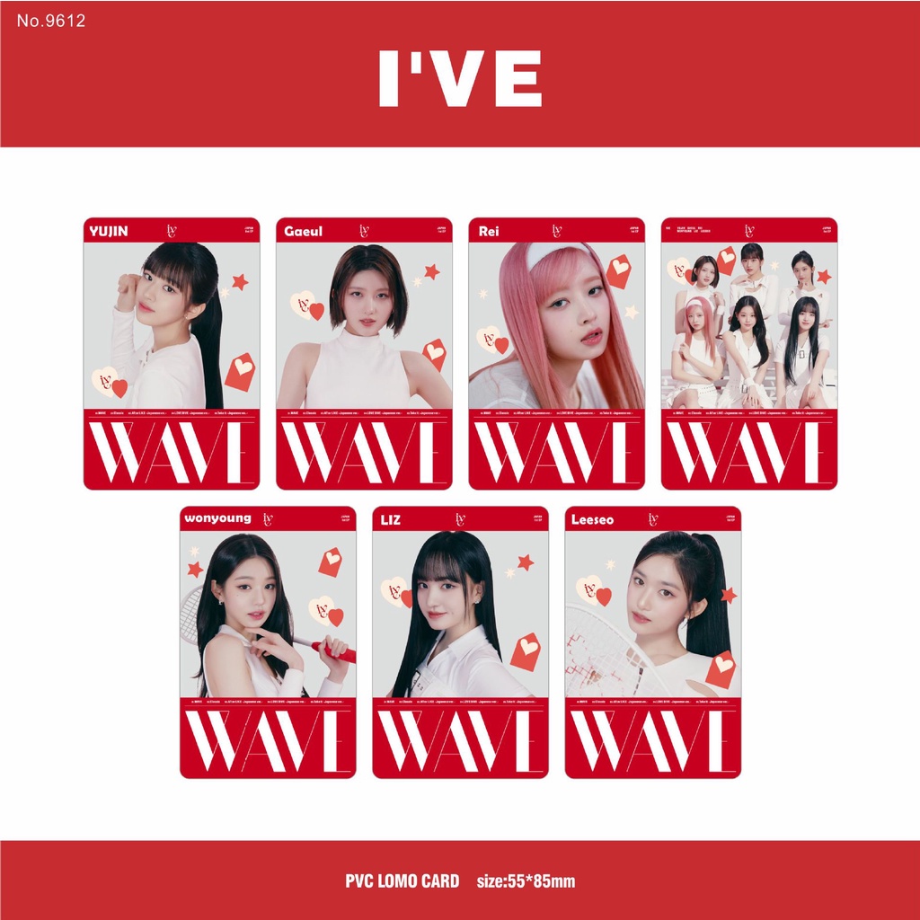 IVE Album I'VE INS Transparent Photocard Wonyoung PVC Lomo Card 7pcs ...