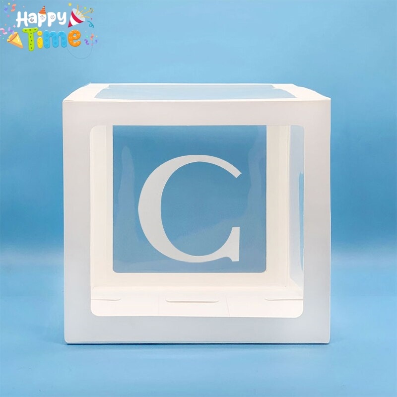 Transparent Balloon Box With Number Letter Name Backdrop Birthday ...