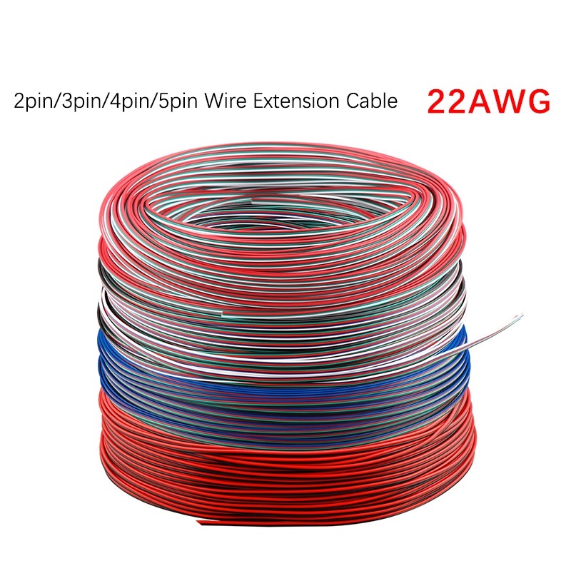 20Meters/40Meters 2pin/3pin/4pin/5pin/6pin Electrical Wire 22 AWG LED ...