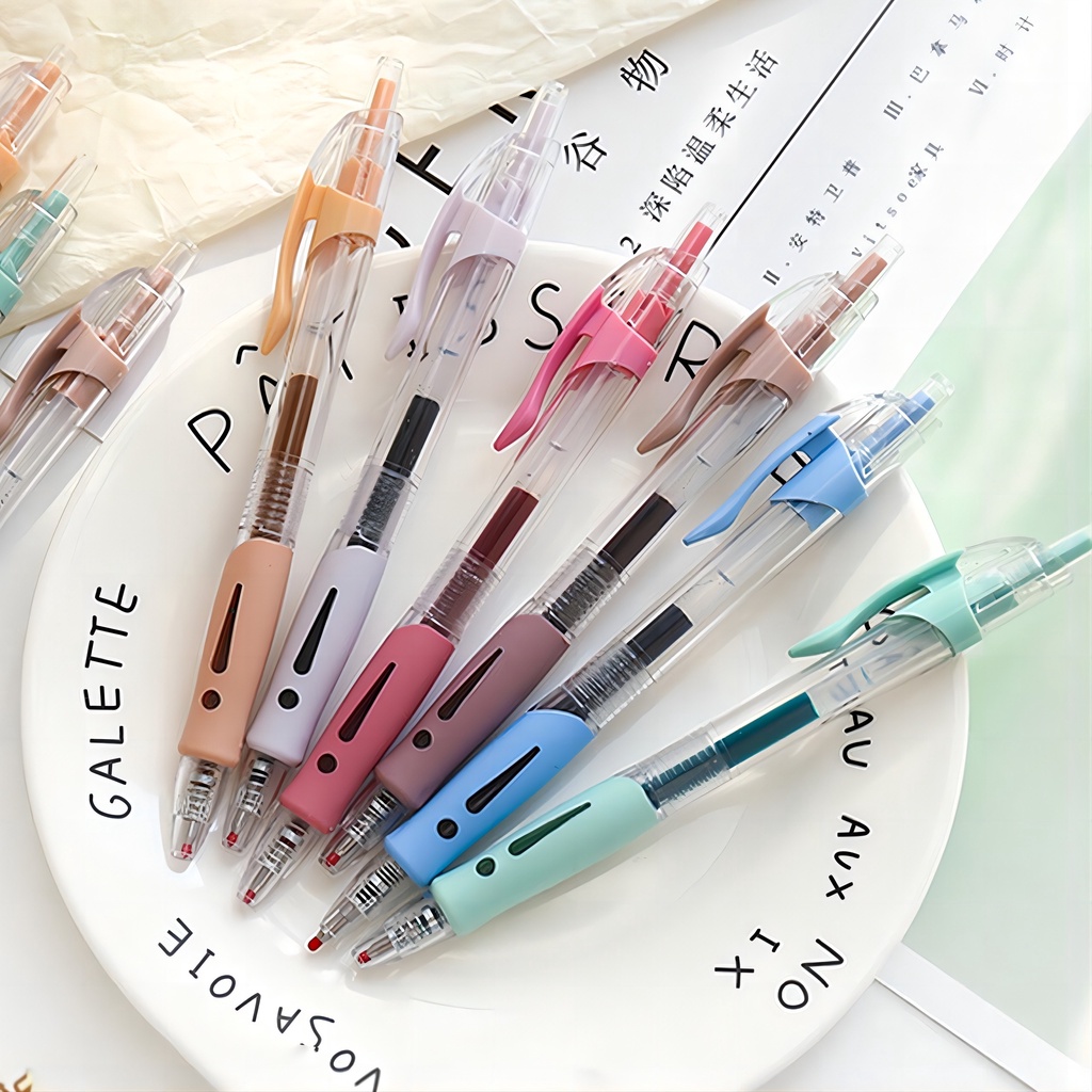 Retro Color Gel Pen 0.5MM Color Pen Press Pen Marker Pen Handbook Pen ...