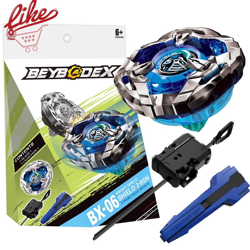 Beyblade X BX-06 Knight Shield 3-80N Beyblade Xtreme with Launcher Grip ...