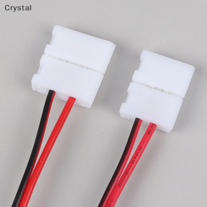 Crystal- 10 Pcs 2 Pin Power 8mm 10mm LED Strips Lights Connector Splice ...