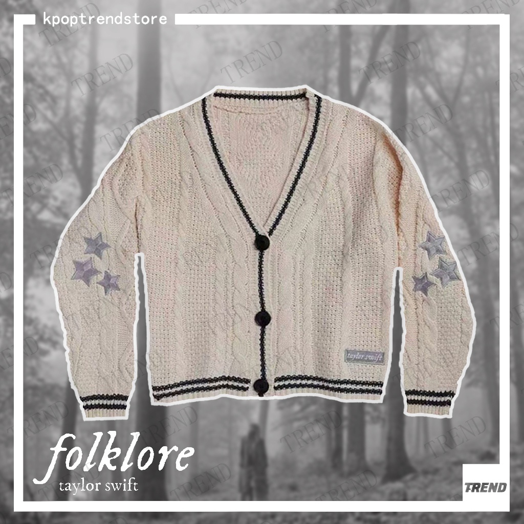 【Ready Stock】 Taylor Swift Folklore Embroiled Cardigan Sweater Plus ...