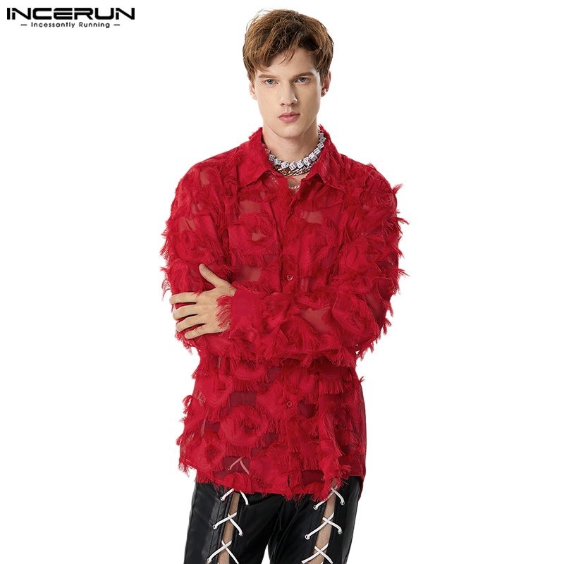 INCERUN Men's Feather Tassel Long Sleeve Shirt | Shopee Philippines