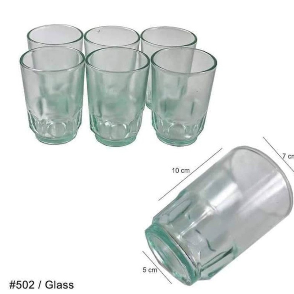 Plain glass round drinking ware 1 box 12pcs/ 6pcs half | Shopee Philippines