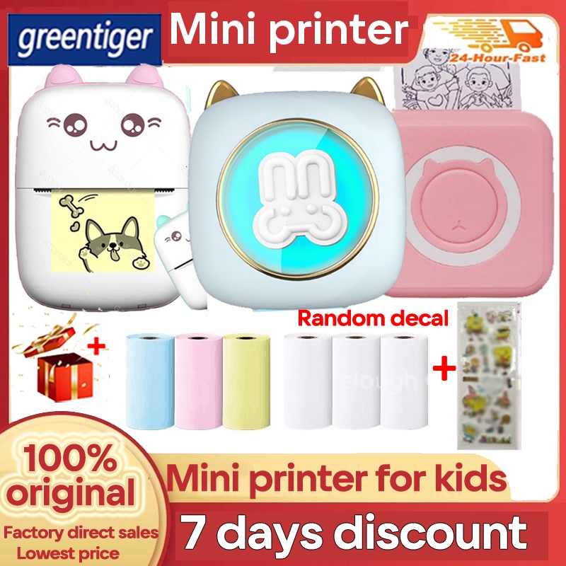 Mini printerC9 C15 C23 Cute Cat MINI Portable Thermal Label Printer ...