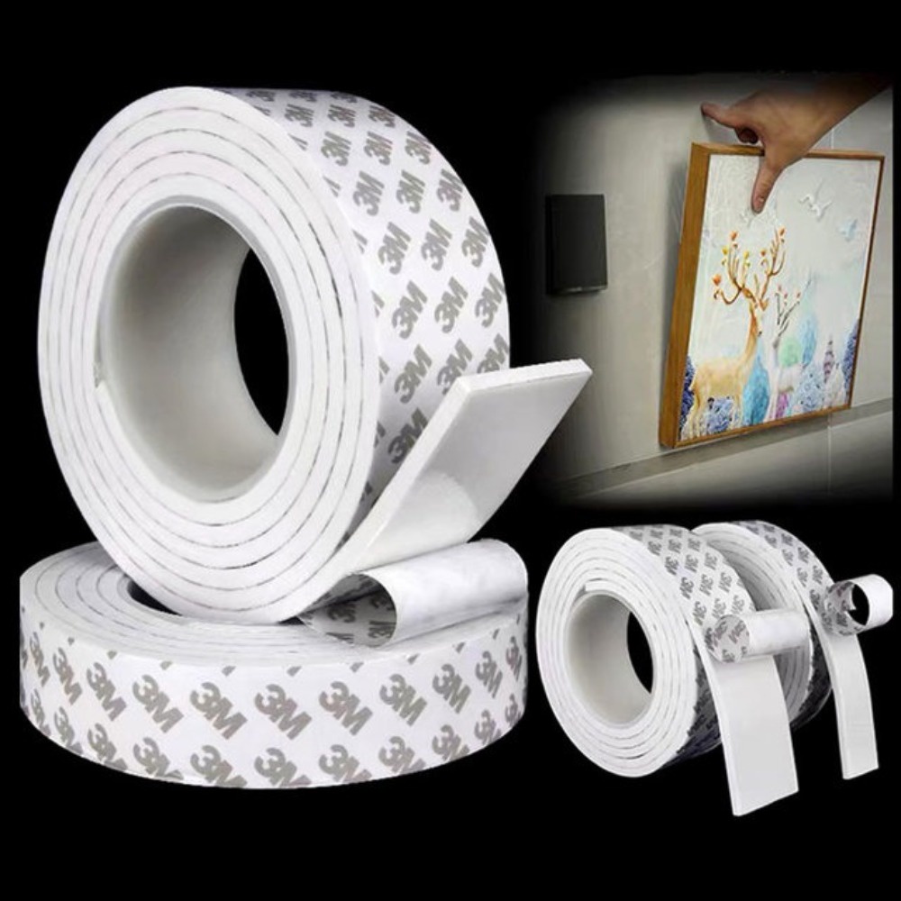 3M Double Sided Foam Tape Sponge Mounting Adhesive Tape White EVA Foam ...
