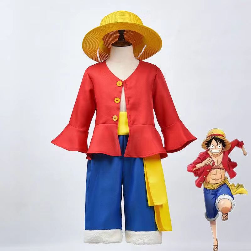 Luffy Cos Clothes King of Thieves Costume Cosplay Clothes Straw Hat ...