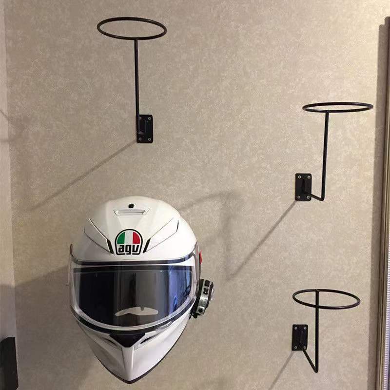 Helmet rack Rack rack Wall mounted display rack storage Helmet storage ...