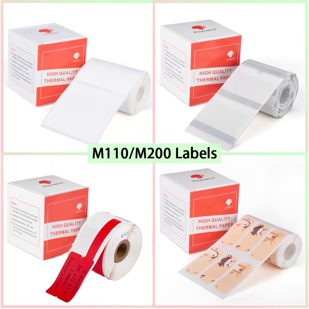 Phomemo Paper Autoadhesivo Thermal Labels for M110/M200 Labeler Printer ...