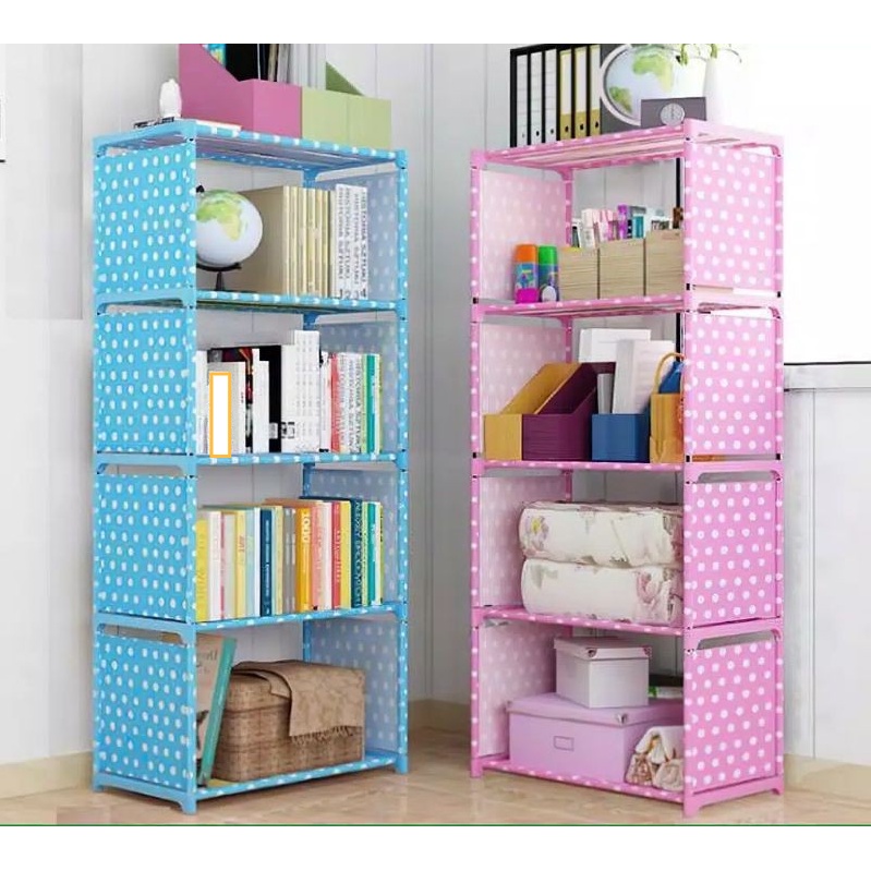 Portable Bookshelf/4-Tier Bookcase/4-Box Multipurpose Shelf | Shopee ...
