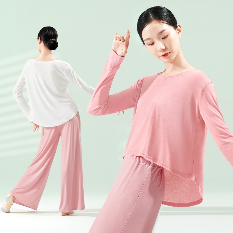 Women Dance Tops Long Sleeve Modern Tops Loose Classical Jazz T-shits ...