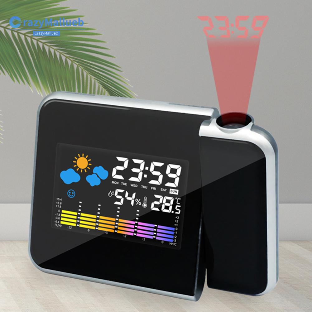 Modern Led Smart Alarm Clocks For Bedrooms Bedside Table Projector ...