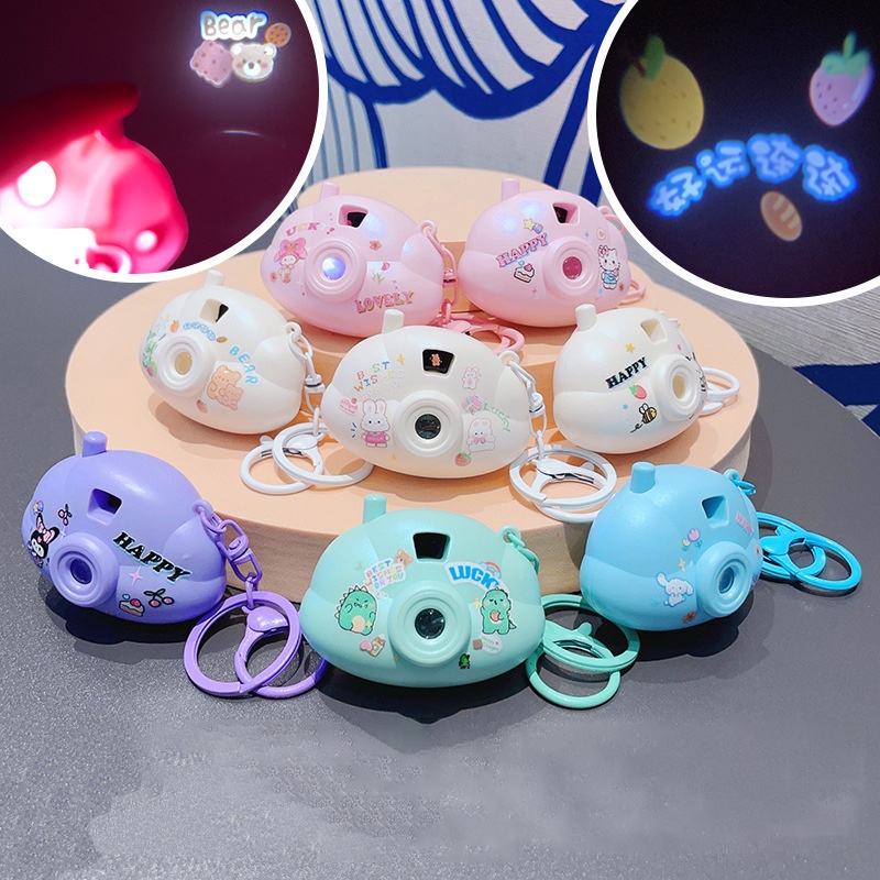 Hello Kitty Keychain Sanrio Kuromi Cinnamoroll Anime Projection Camera ...