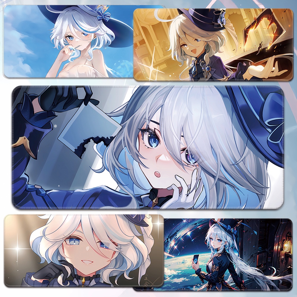 Genshin Impact Focalors Oversized mouse pad Furina Keyboard pad Anime ...