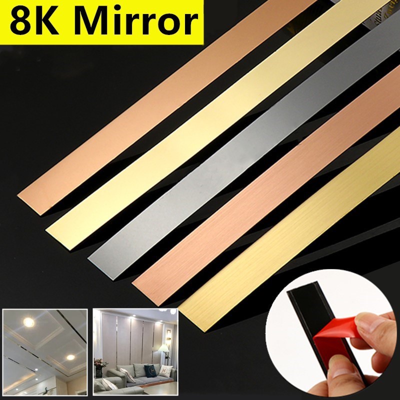 2.3 Meter Mirror Stainless Steel Decorative Strip for Wall Ceiling ...