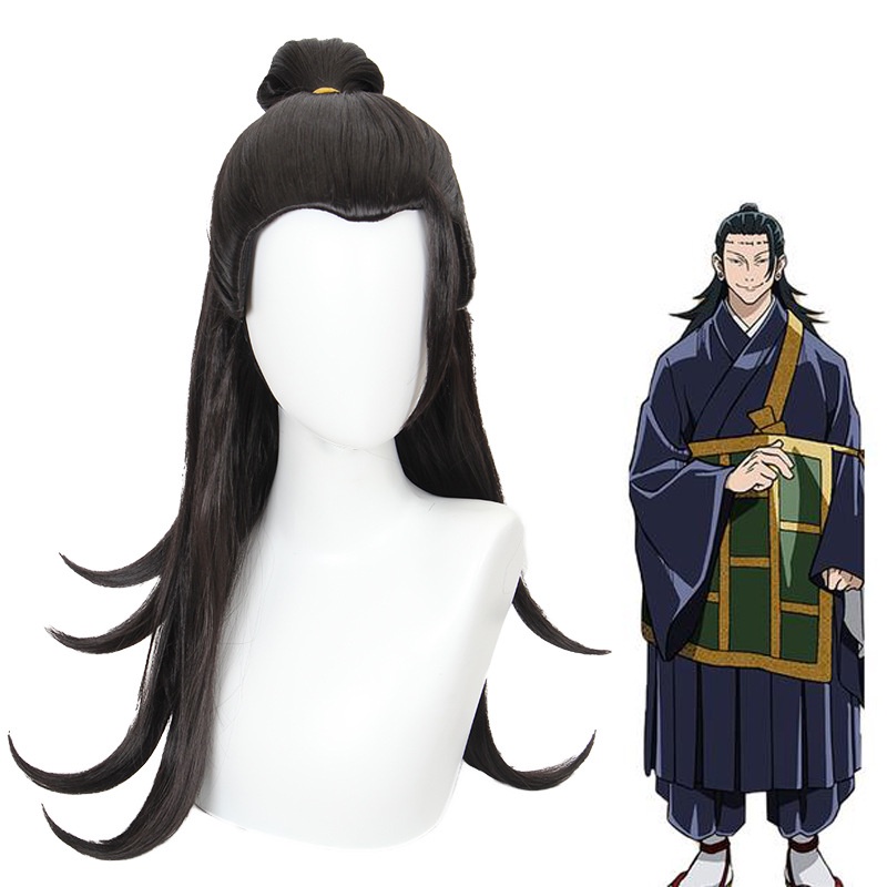 Anime Jujutsu Kaisen Geto Suguru Cosplay Costume Wig Kimono Black Blue ...