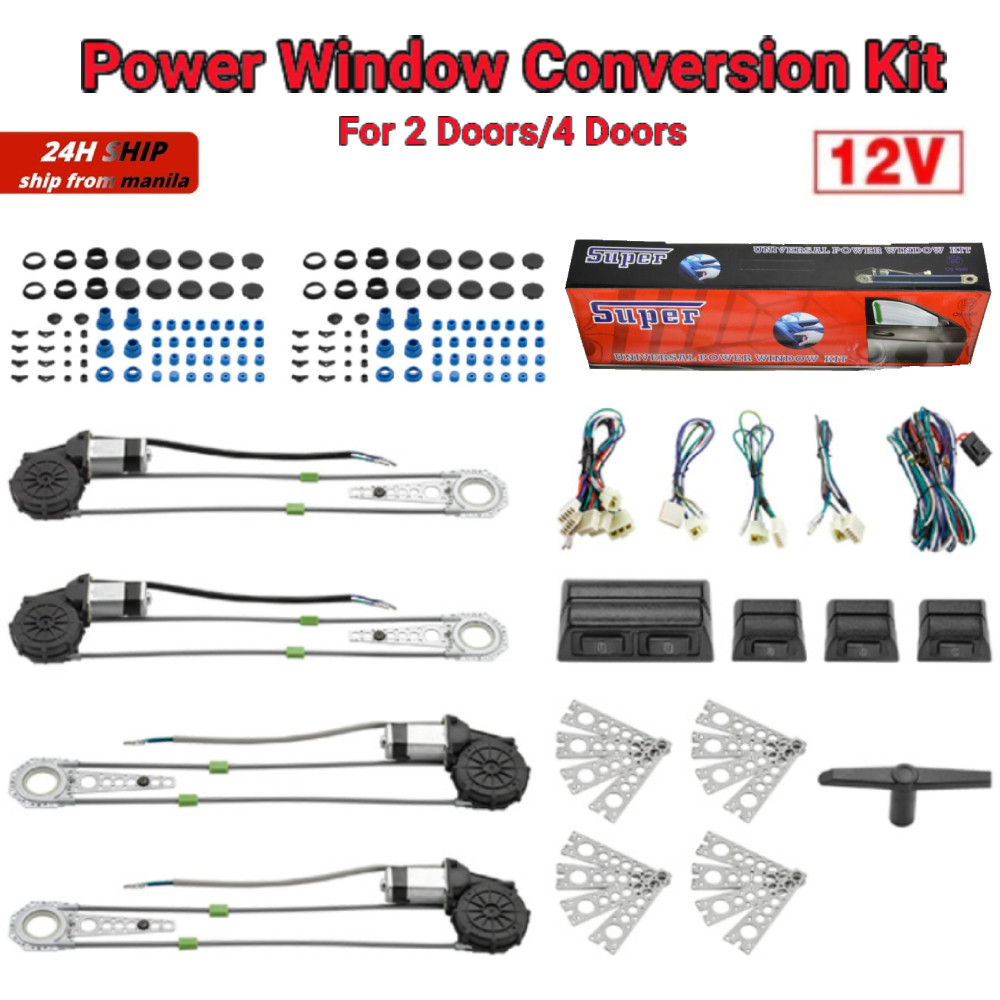 [Local Ship] DC12V Universal 2/4 Doors Car Electric Window Glass Lifter ...
