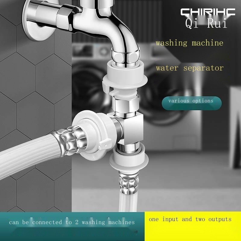 Washing machine faucet special one-point-two-joint one-in-two-out water ...