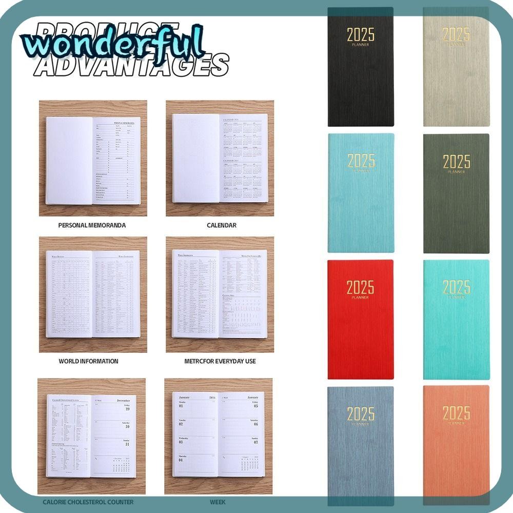 WONDER Diary Weekly Planner, A6 with Calendar 2025 Agenda Book, Mini ...