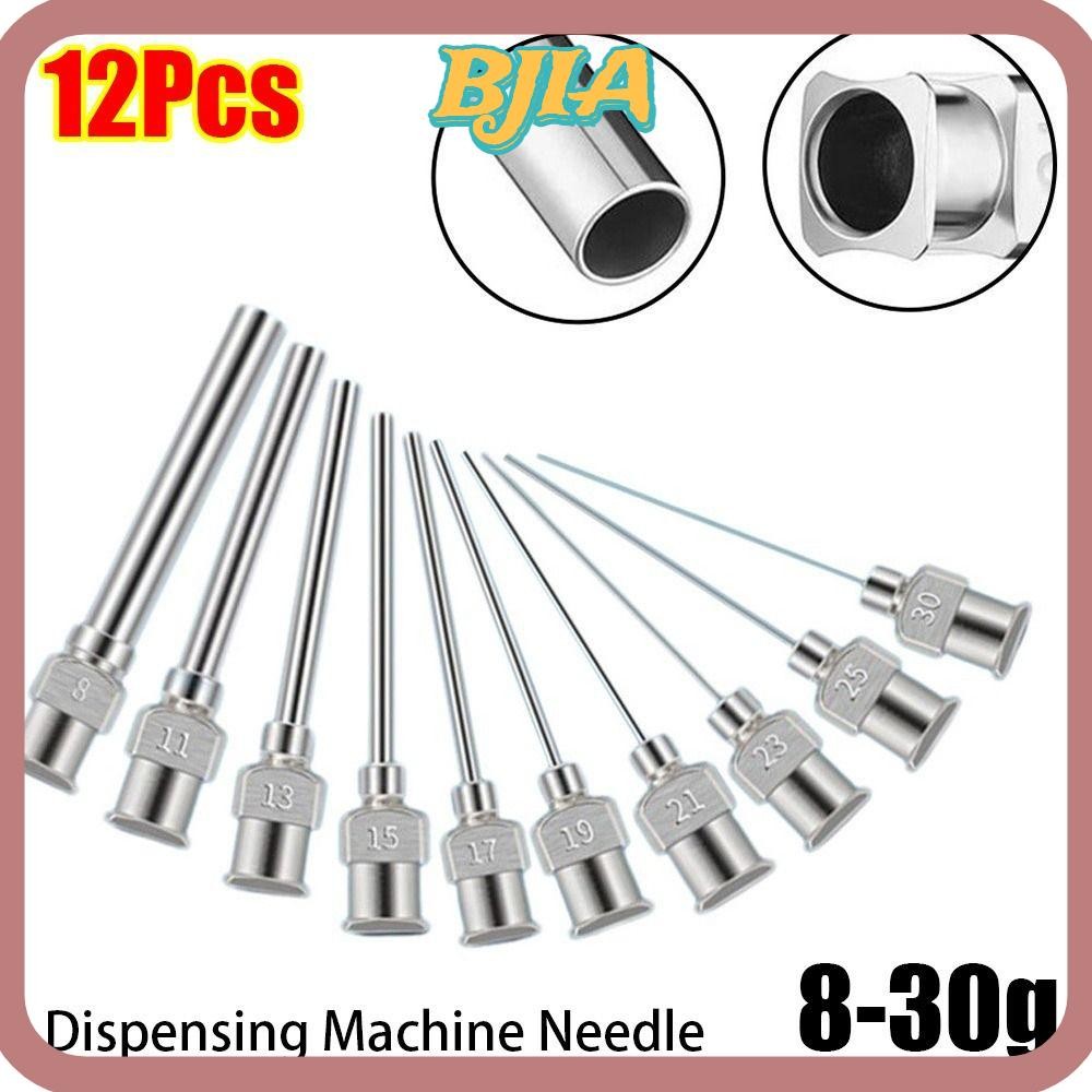 BJA 12Pcs Dispensing|Needle, Stainless Steel Metal Industrial Glue Injection Needle, 25mm Blunt ...