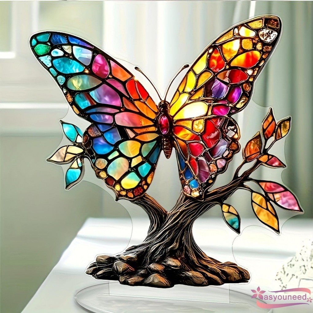 Aay-Butterfly Happiness Tree Decorations 2D Flat Acrylic Table Top ...