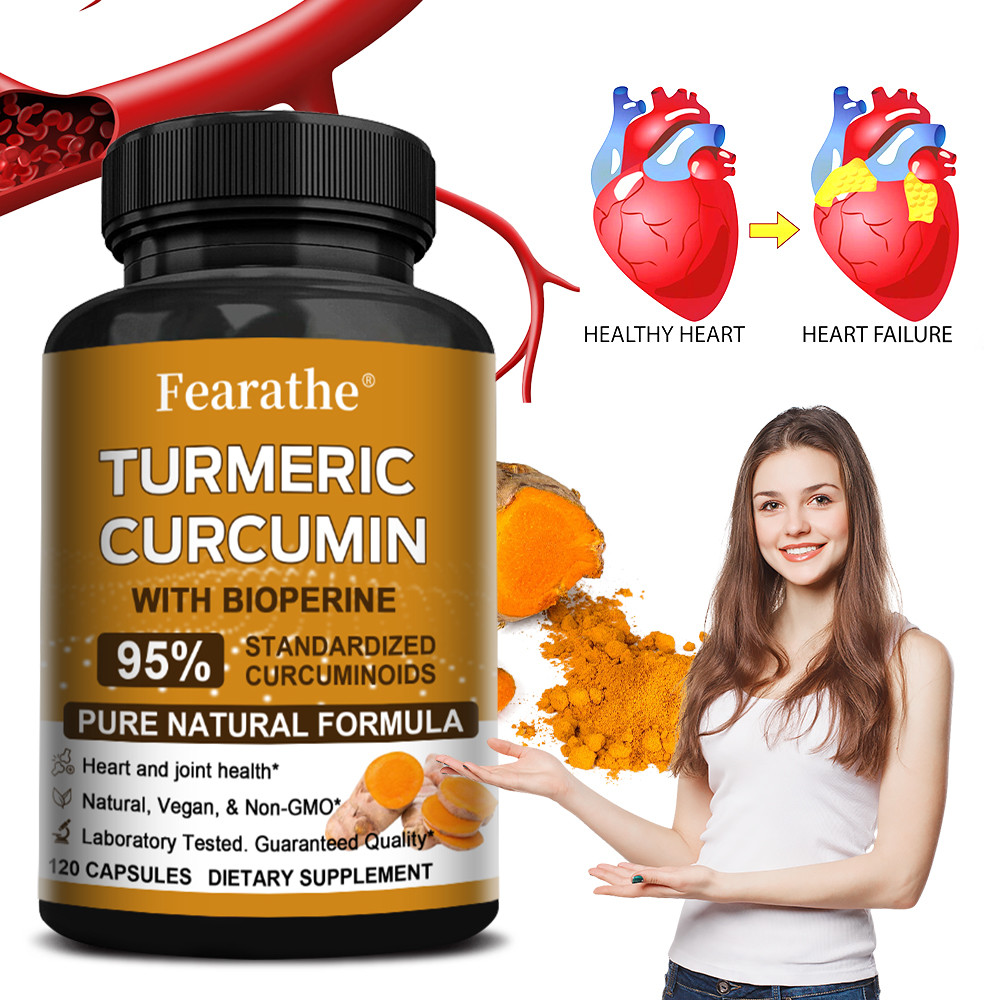 Fearathe TURMERIC CURCUMIN Supplement, Joint Support, Heart, Brain ...