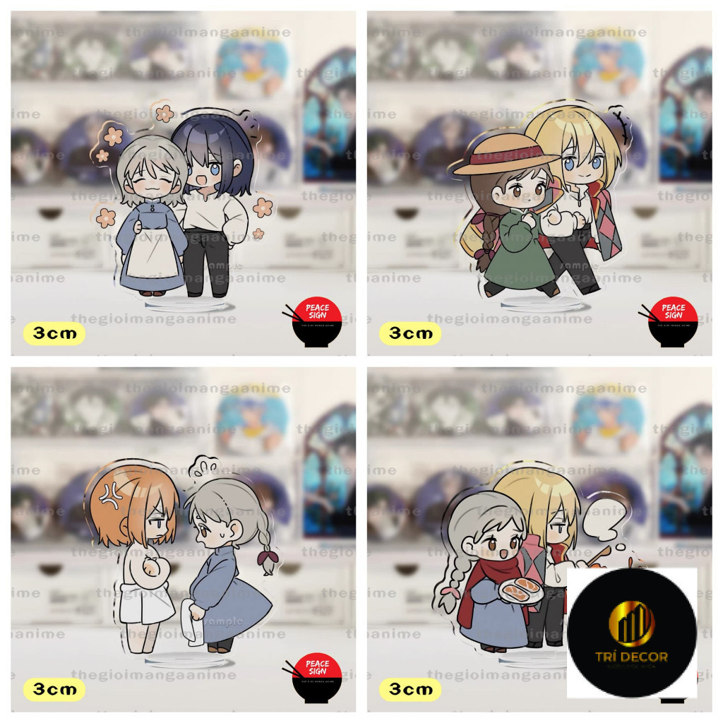 (3cm) Howl's Moving Castle standee model BLUSH Howl's flying Castle ...