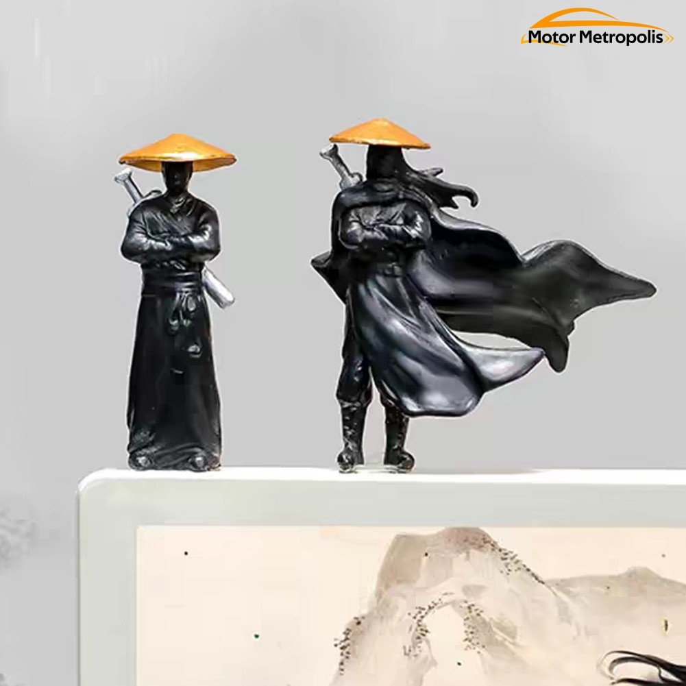 5cm Ancient Style Hero Swordsman Man In Black And Man In Withe Q ...
