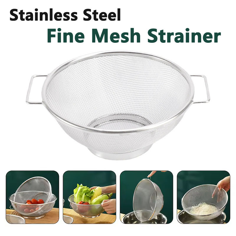Stainless Steel Fine Mesh Metal Mesh Strainer with Handle Fine Mesh ...