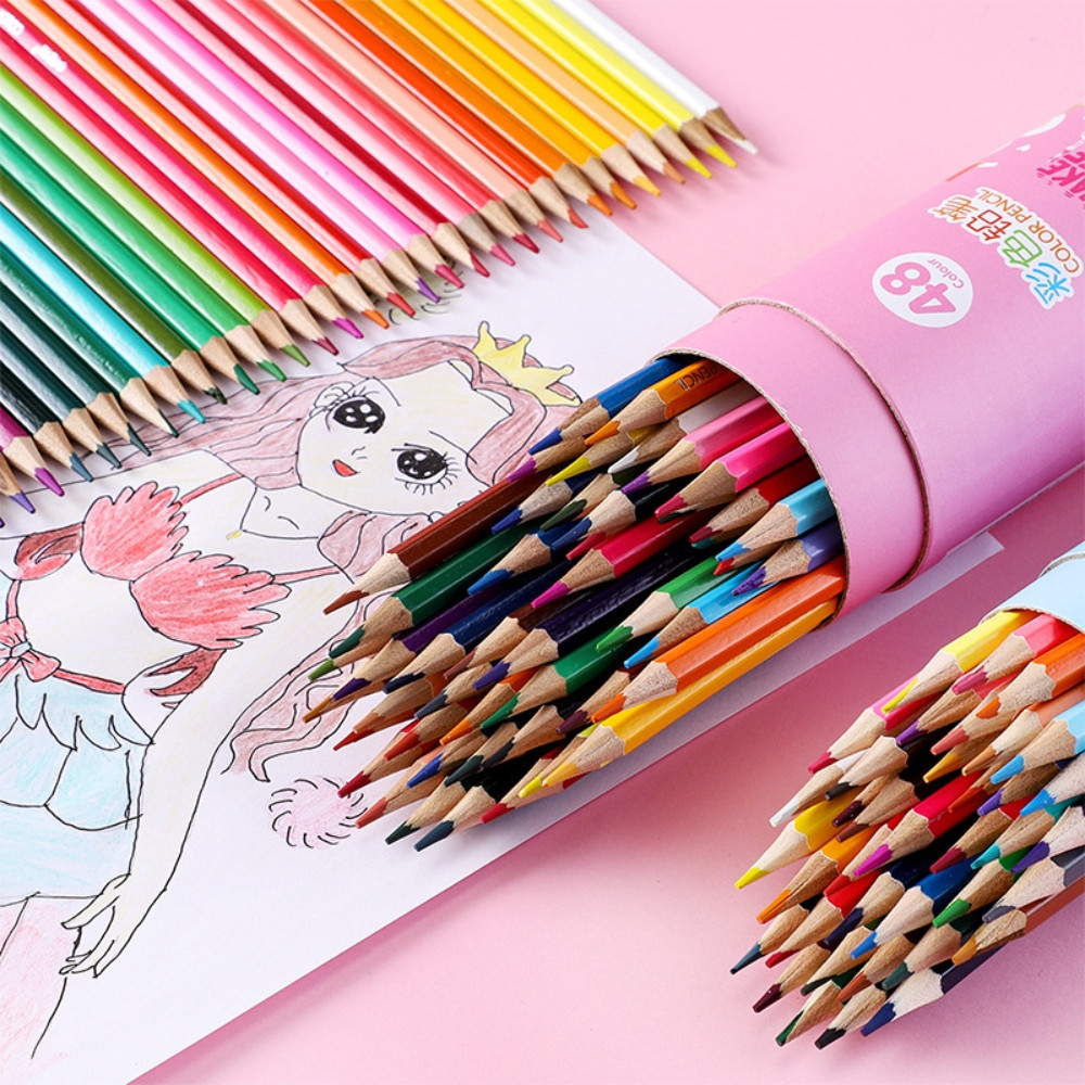 kids colored pencil set oily waterproof erasable with pencil sharpener ...