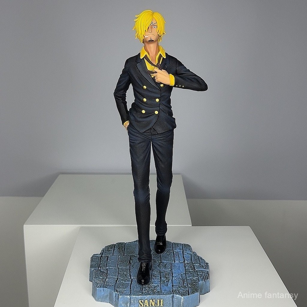 One Piece GK Walking Scene Black Suit Vinsmoke Sanji 35cm Anime ...