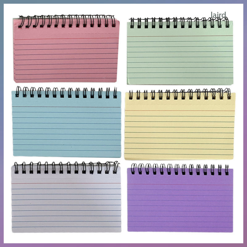 6 Pcs Spiral Notebooks College Ruled Mini Horizontal Line Coil Multi ...